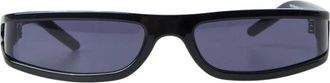 Rick Owens Homme, Accessoires, Noir, Taille: ONE Size Lunettes de Soleil Enveloppantes en Acier