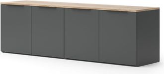 Vicco Wohnwand Wido, TV-Wand, Anthrazit/Sonoma, 2 Teile