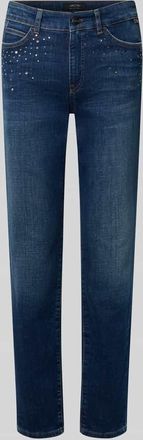 Marc Cain Skinny Fit Jeans aus elastischem Baumwoll-Mix mit Strasssteinen