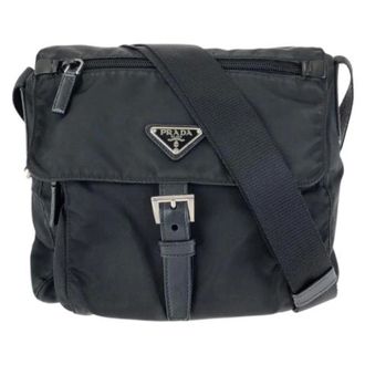 Prada Pre-owned Sac bandouli&egrave;re en nylon Tessuto - Femme - Pre-owned - Noir - Taille: ONE Size