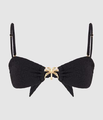 Farm Rio Haut de Maillot Black Palm Trees