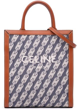 Celine Hobo Bags - Small Triomphe Canvas Maillon Vertical Cabas Satch - Gr. unisize - in Blau - f&uuml;r Damen