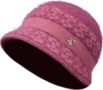 Generic Bonnet Femme Hiver Bonnet Femme Chapeau Femme Hiver Confortable Classique - Bonnet Maman Hiver, Laine Doubl&eacute;e Polaire, Chaud et Confortable pour Journ