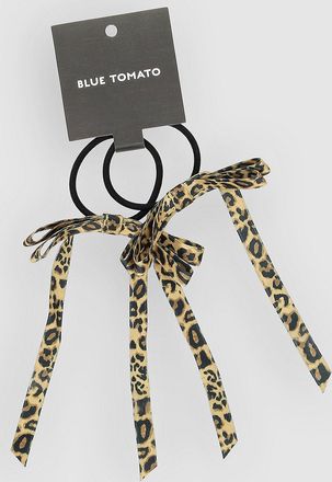 Blue Tomato Bow Hair Tie 2 Pack Schmuck leopard