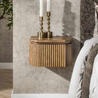 M&S Collection Chevet mural 1 tiroir 32x30x19 cm en manguier massif naturel