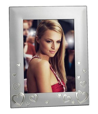 ZEP Versilberter Bilderrahmen 10 x 15 cm, Silber, kleine Herzen
