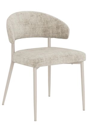 MID.YOU Mid.you Stuhl, Beige, Metall, Textil, rund, 56x77x55 cm, Esszimmer, St&uuml;hle, Esszimmerst&uuml;hle, Vierfu&szlig;st&uuml;hle