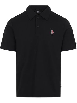 Moncler polo &agrave; patch logo - Noir