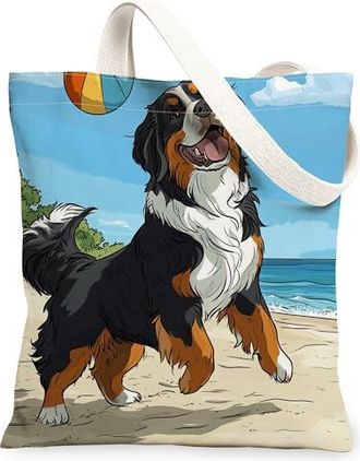 Generic Sac fourre-tout d&eacute;t&eacute; en toile pour faire du shopping, 33 x 38,1 cm, sac d&eacute;picerie r&eacute;utilisable pour femme, peinture esth&eacute;tique, d&eacute;coration cadeau