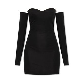 Dsquared2 Femme, Robes, Noir, Taille: 40 FR Robe Noire Aw24 Style Élégant