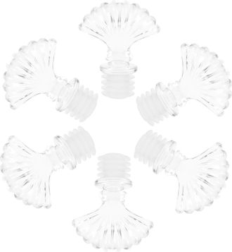 TOPBATHY 6 Stück Glasflaschenstopfen Handwerkliche Dekorative Behälterkappen Spenderkappen Für Parfüm Tragbar Und Praktisch