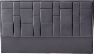 Vente-Unique Kopfteil Hermine - 140 cm - Velours - Dunkelgrau