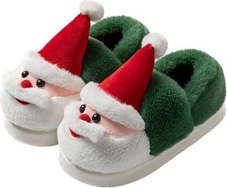 Generic Pantoufles de No&euml;l Homme Femme Chaussons De Maison dInt&eacute;rieur en Peluche Douce Chaude Semelle Antid&eacute;rapante Pantoufles Festives L&eacute;g&egrave;res Confortables A