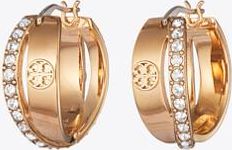 Tory Burch Damen Icon Pav&eacute; Doppel-Creolen
