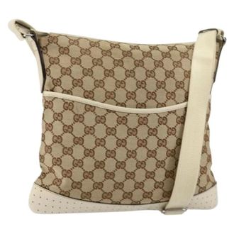 Gucci Sac bandouli&egrave;re en toile Pre-owned - Femme - Pre-owned - Beige - Taille: ONE Size