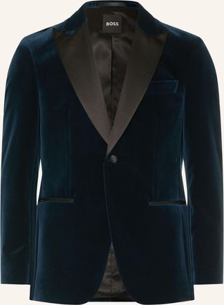 HUGO BOSS Samtsakko Hutson Slim Fit blau