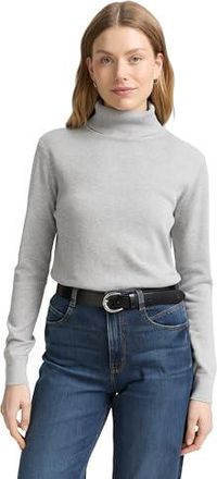 Tom Tailor 1047675 Pull-Over, 21373-Medium Silver Grey Melange, XL Femme