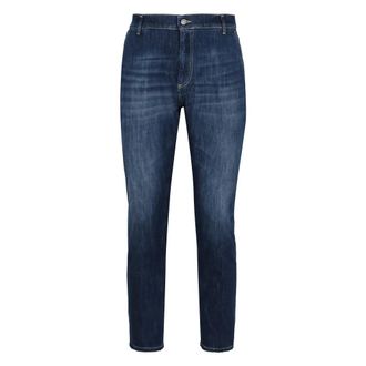 Dondup Skinny Stretch Jeans mit Kontrastn&auml;hten - - Jeans - Herren - Blau - W36