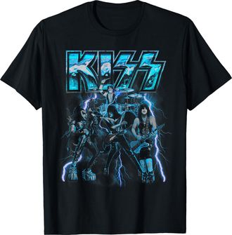 Kiss Blauer Blitz T-Shirt
