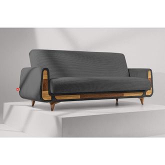Konsimo Gustavo ii Sofa 3 Personen, Dunkelgrau - Konsimo
