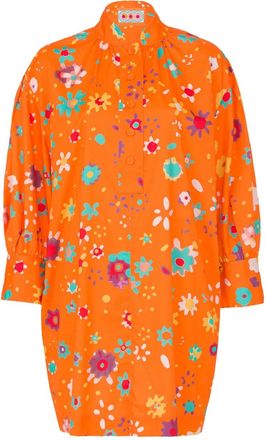 LHD Harbour Island Kleid mit Blumen - Orange