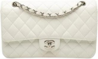 Chanel Sac port&eacute; &eacute;paule Pre-owned Double Flap - Femme - Pre-owned - Blanc - Taille: ONE Size