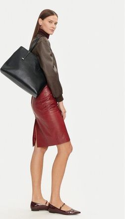 Calvin Klein Handtasche Ck Plaque Medium Shopper K60K612782 Schwarz
