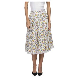 Dolce & Gabbana Femme, Jupes, Multicolore, Taille: 38 FR Pleated Poplin Skirt
