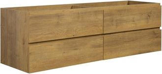 Badplaats Waschbeckenunterschrank Angela 160cm - Eiche - Unterschrank Badm