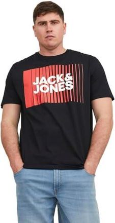 Jack & Jones Jjecorp Logo Tee Play Ss O-n Noos Pls Homme T-shirt, Noir/Imprim&eacute; : Play 5, 6XL