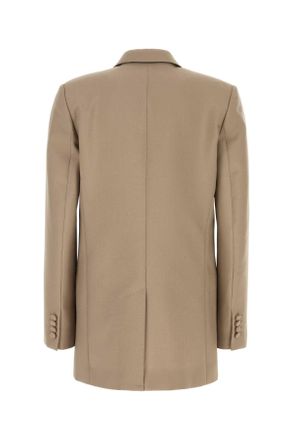 Valentino Garavani Womens Cappuccino Mohair Blend Blazer Beigechino Giacche E Gilet Jacket