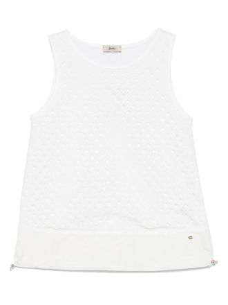 Herno débardeur à empiècements en crochet - Blanc