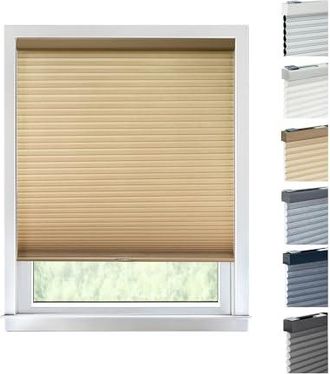 Chicology Cordless Cellular Shades Sichtschutzrollo, 1 Zelle, Polyester, Metall, Kunststoff, Morning Croissant (Lichtfilterung), 76W x 122H cm