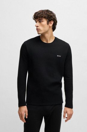 BOSS Pyjamaoberteil Waffle LS-Shirt