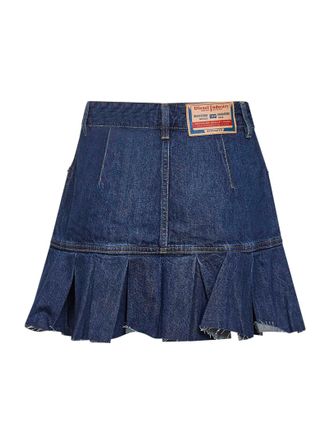 Diesel Womens Denim Mini Skirt Blue Cotton