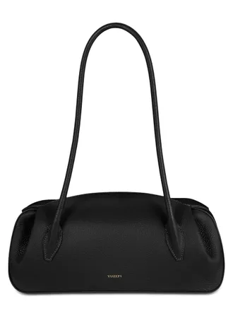 Yuzefi Womens Oyster Small Bag Black O: Bovine Leather Shoulder