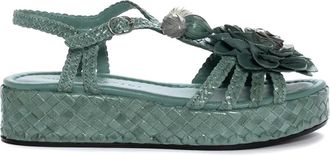 Pons Quintana Femme, Chaussures, Vert, Taille: 38 EU Sandalo plateau Forli