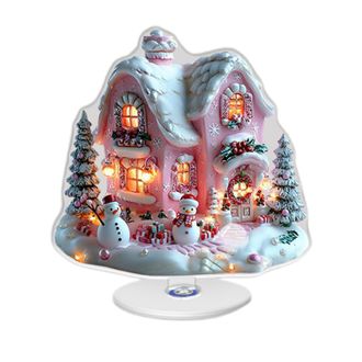 Generico Weihnachtsdekoration - Acrylrad 2D | Winterdekoration zur Verbesserung der Schneematmosph&auml;re, drehbarer Sockel, Weihnachtsdekoration | f&uuml;r Zuhause, Pa