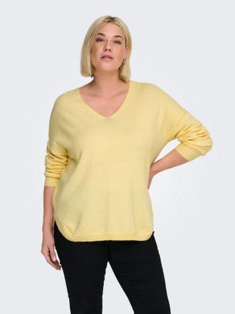 Only Carmakoma V-Ausschnitt-Pullover CARMARGARETA LS PULLOVER KNT NOOS Viskosemischung, regular fit