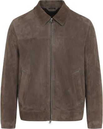 Brioni Blouson &agrave; col chemise - Homme - Vestes - Brun - Taille: XL