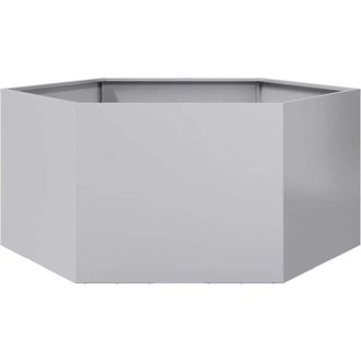 vidaXL Vidaxl - Jardini&egrave;re hexagone 104x90x45 cm acier galvanis&eacute;