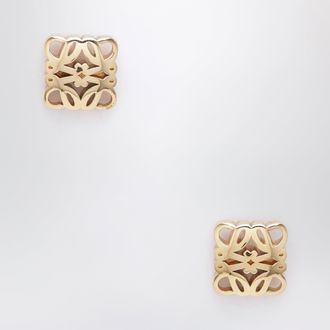 Loewe Goldfarbene Anagram Bomb&eacute; Ohrstecker