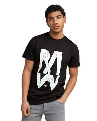 G-Star G-Star Homme T-Shirt Raw Denim Illustration, Noir (dk black D25676-C336-6484), L