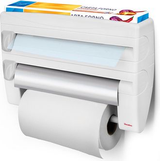Metaltex 254410 Roll-n-Roll 4-in-1 Küchenrollenhalter, Weiß, 39 x 10 x 25 cm