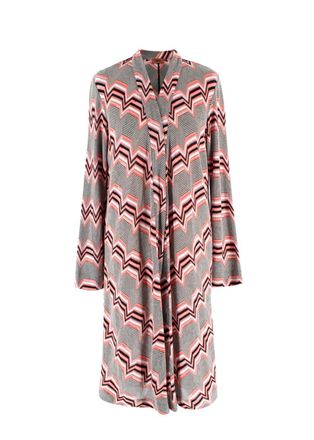 Missoni Multi Coloured Longline Wool Blend Cardigan Size S