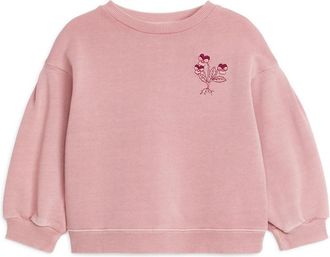Arket Sweatshirt Mit Stickerei -Rosa