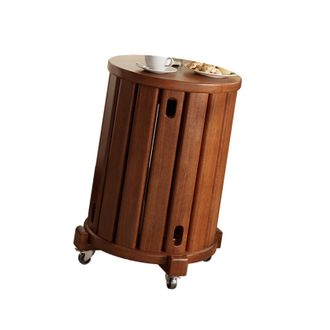 Generic 4-in-1-Holzhocker, Nachttisch-Schminkhocker, bewegliche Beistelltische, Keine Montage erforderlich, langlebig, for Schlafzimmer, Wohnzimmer, Bar(Color