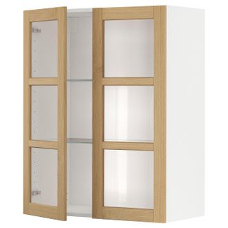 IKEA METOD Wandschrank mit Böden/2 Glastüren