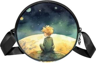 Generic Petit sac &agrave; bandouli&egrave;re Circle pour femme, petit sac &agrave; bandouli&egrave;re avec fermeture &eacute;clair et bretelles r&eacute;glables style d&eacute;contract&eacute; pour femmes et fille