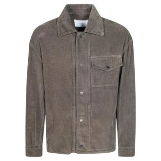 Paolo Pecora Samtkragenhemd - - Shirts - Herren - Braun - S